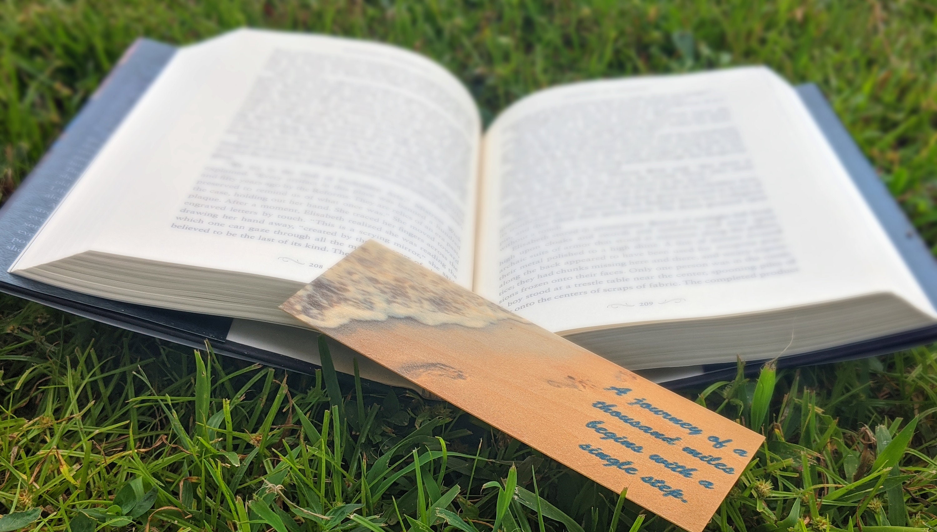 Footprints in the Sand Wooden Bookmark (A Journey of a Thousand Miles ...