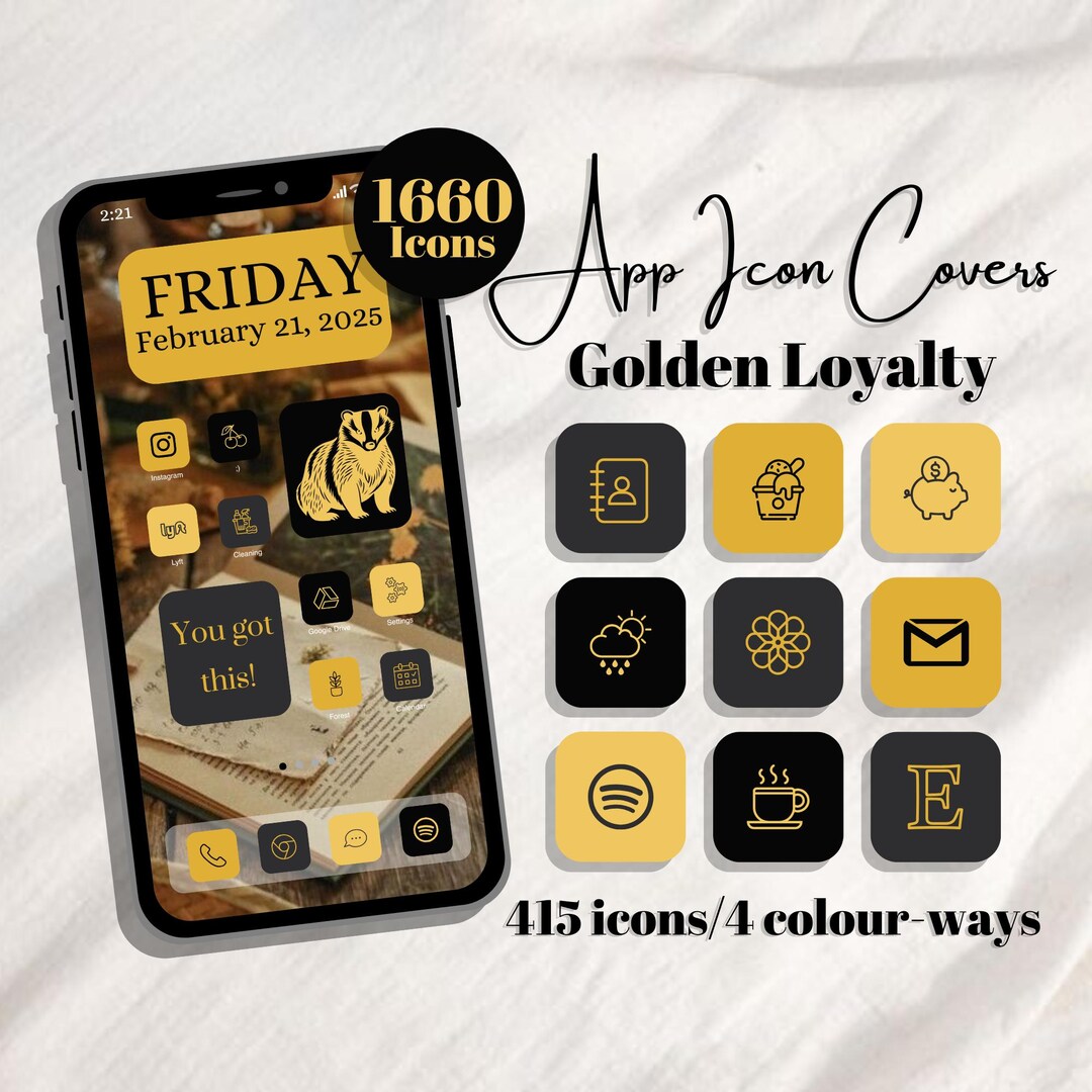 Golden Loyalty - App Icons: Gold, Yellow & Charcoal Ios Theme (1660 ...
