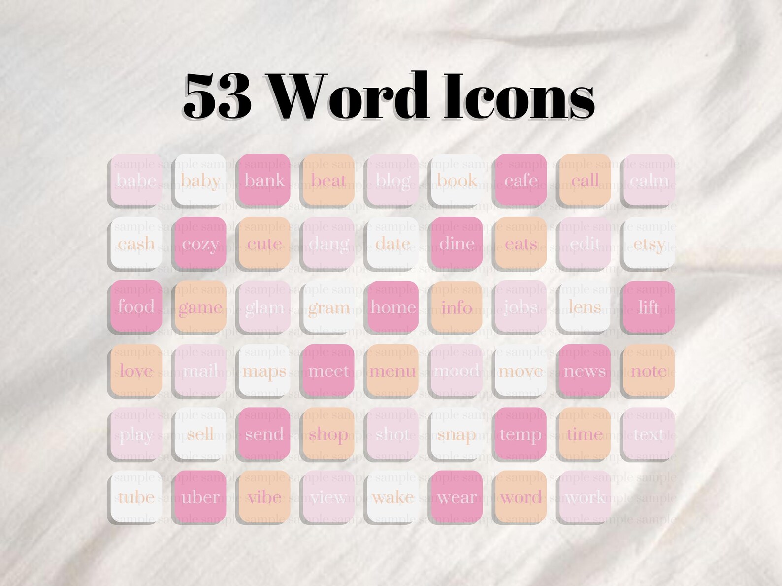 Sunset Floral - App Icons: Pink & Red Ios Theme (1660 Icons) (digital ...
