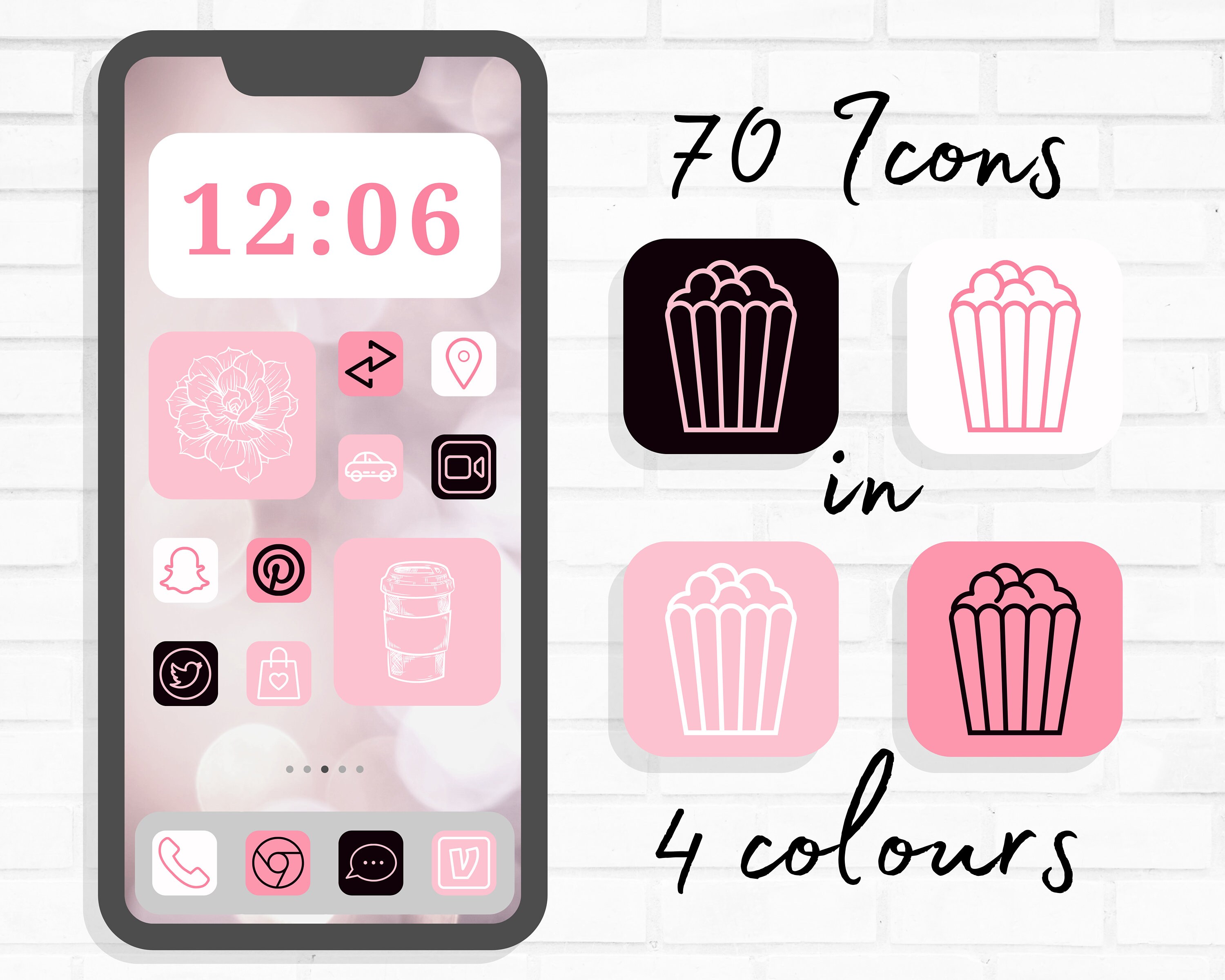 280 Burn Book Themed Icon Covers 70 Icons in 4 Colours Ios - Etsy