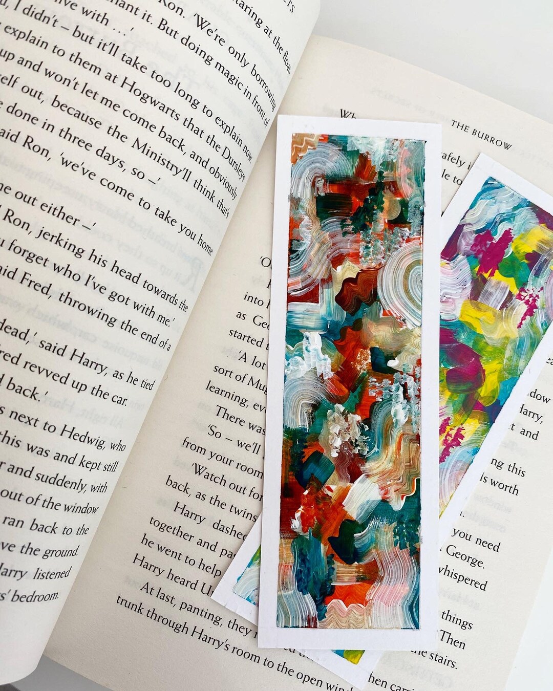 Custom Hand Painted Bookmark for Book Lovers, Handmade Painted Bookmark ...