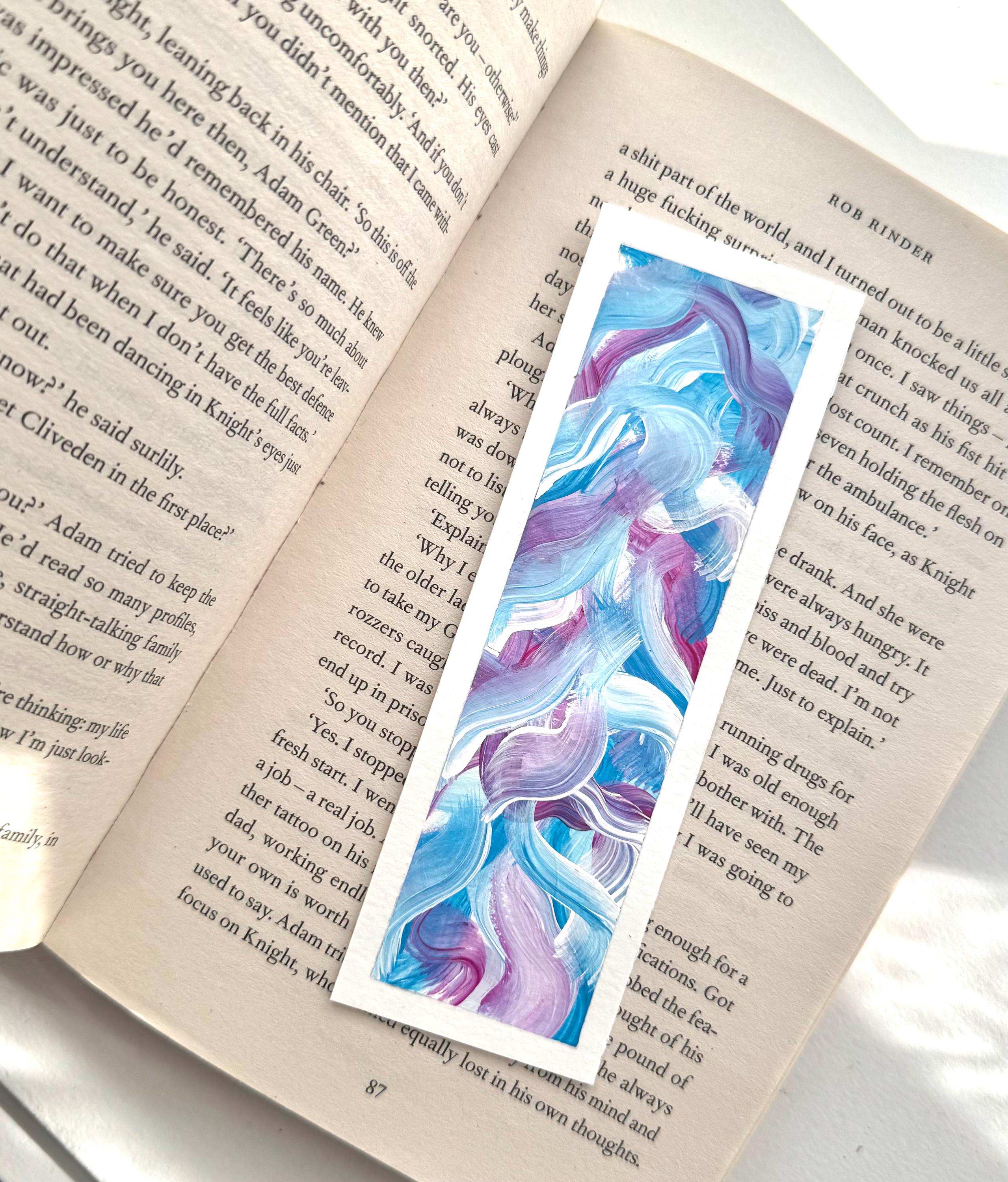 Pack of 2 Handmade Bookmarks | Hand Painted Design | Book Lover Gift ...