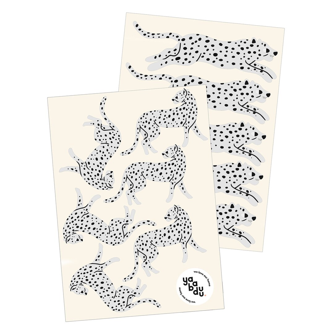 Wall Decal Cheetah Grey Wall Sticker Sticker Sticker - Etsy