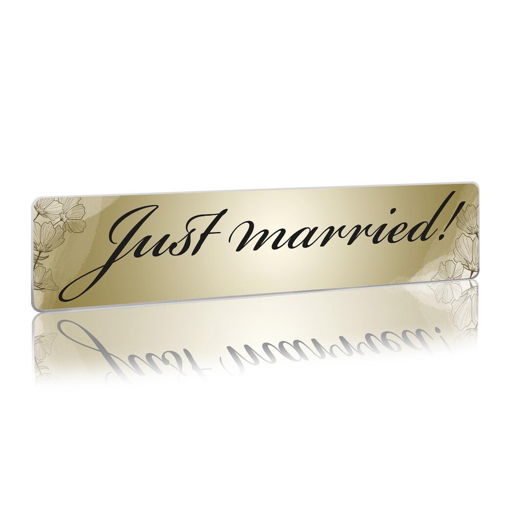 Wedding License Plate Car Sign Decoration Car Vehicle Sign Wedding Car ...