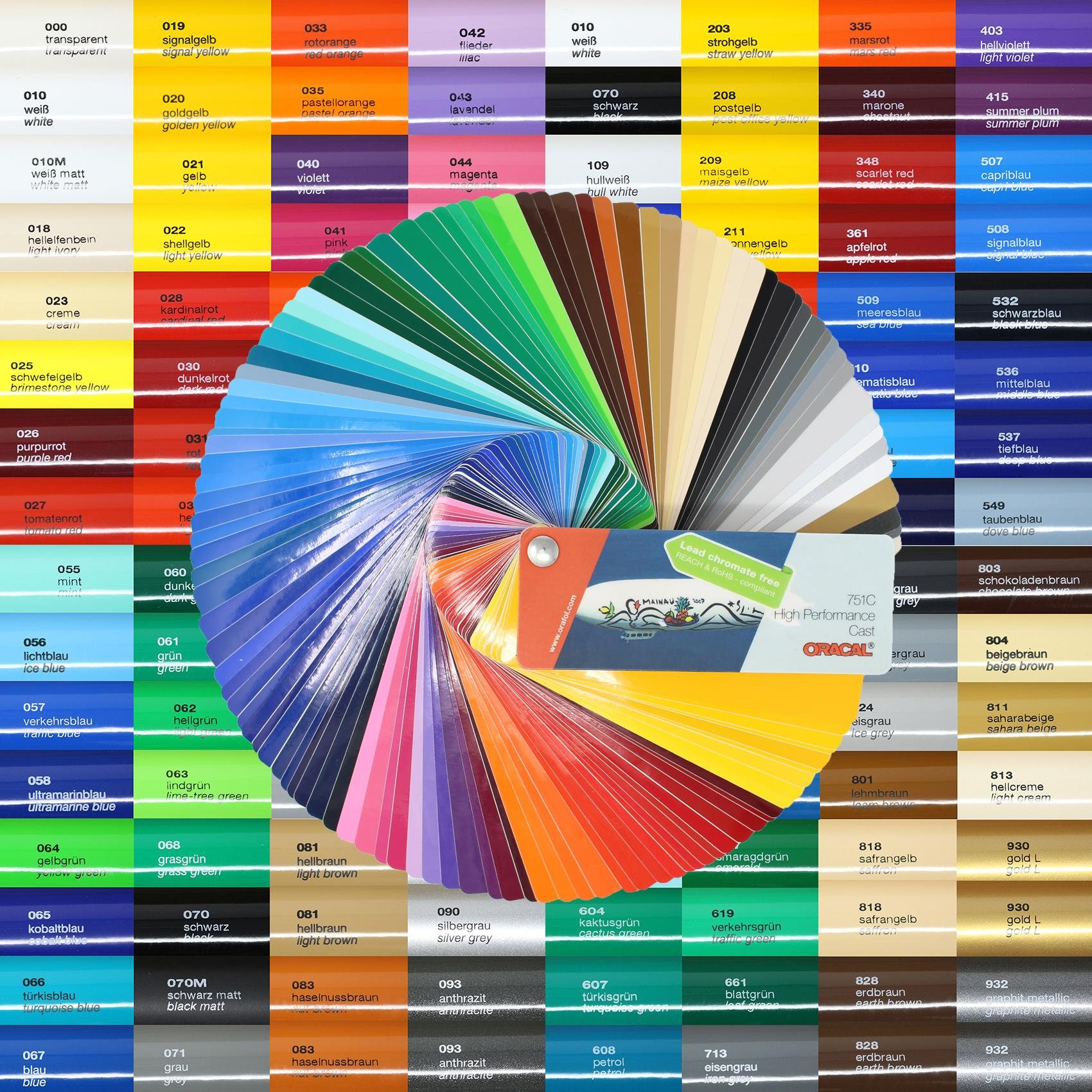 12.65eur/m2 ORACAL High Perform Cast 751C Plotter Film Car Film Vinyl ...