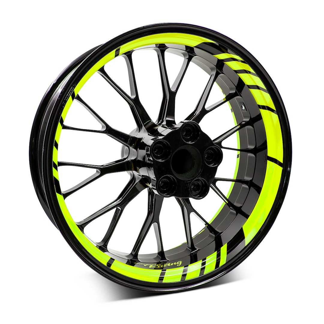Rim Edge Sticker GP Design "neon Yellow" Motorcycle Rim Base MR020-01 ...