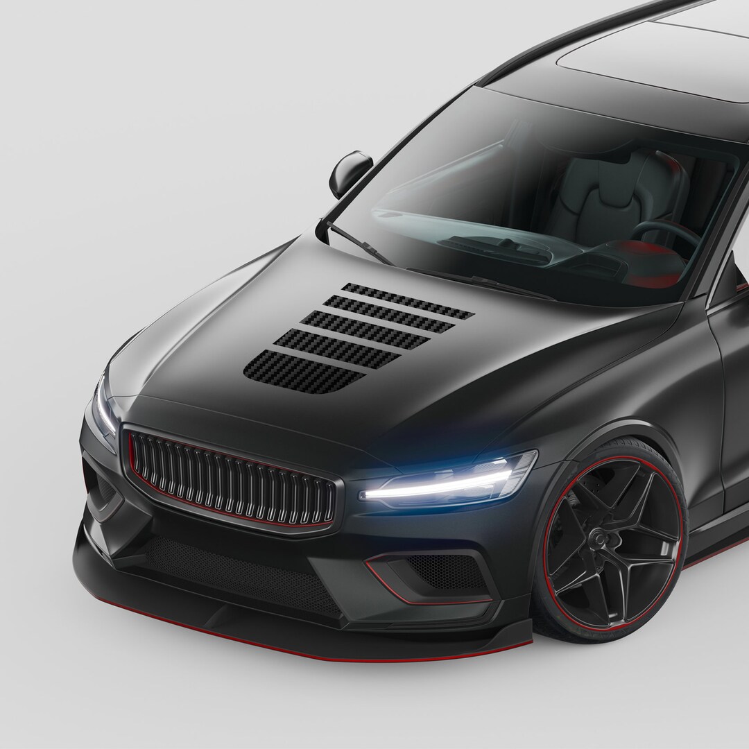 Bonnet Racing Stripes Set "carbon" Car Sticker Foil Decor KX077-04 ...