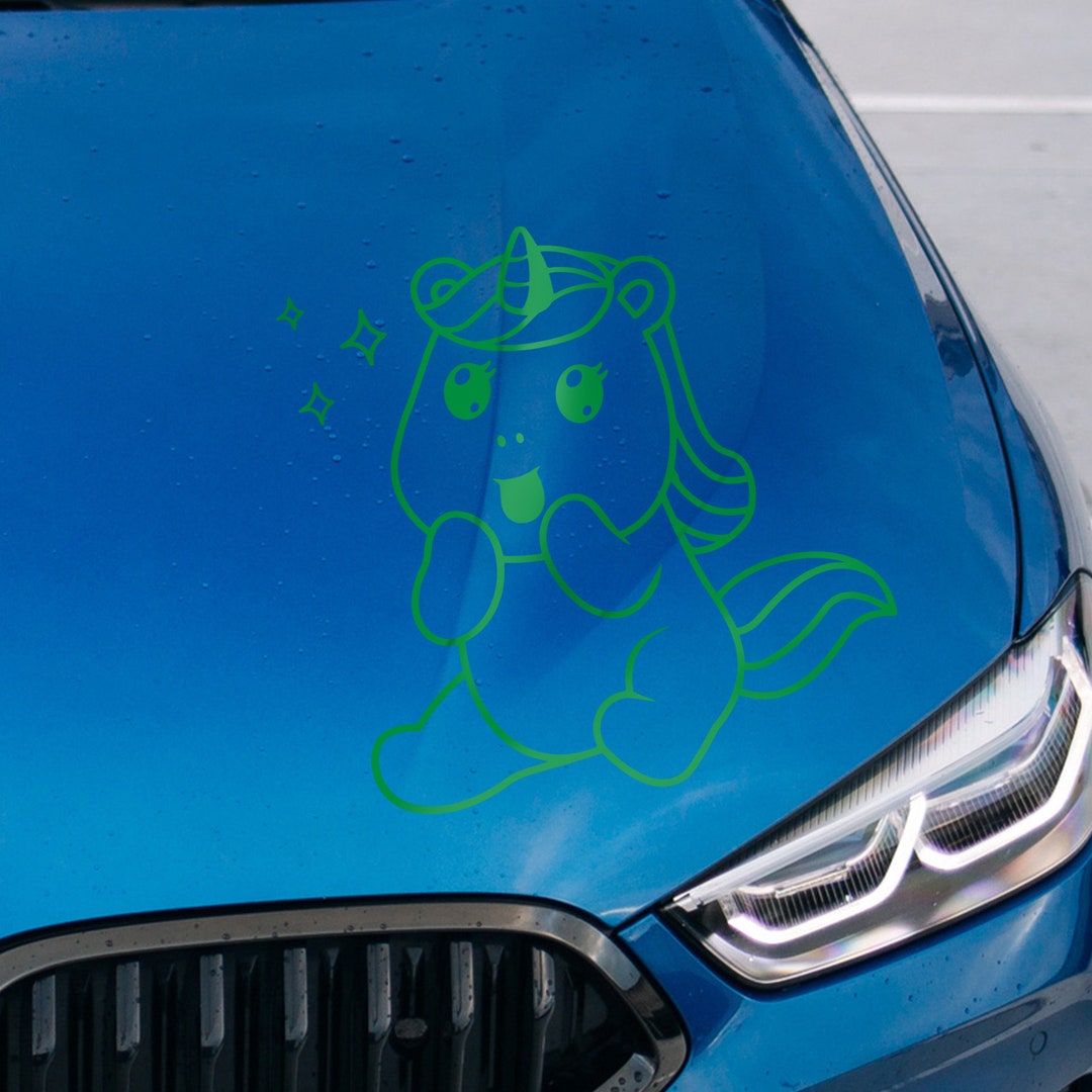 Unicorn Car Sticker 40 X 46 Cm Decal Film Sticker Decor Light Green ...