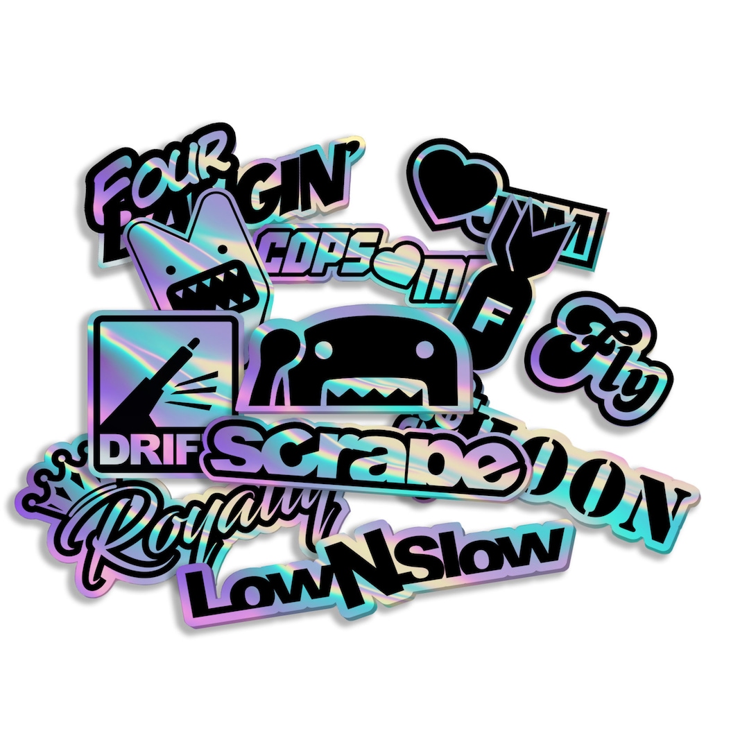 JDM Sticker Set Japan Tuning Car Sticker Digital Print Hologram R207-05 ...