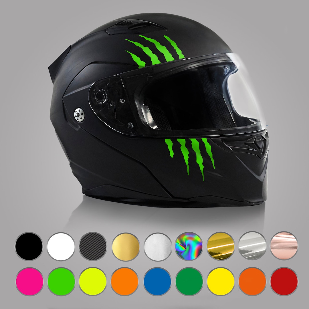 Sticker Monster Claw Scratch Motorcycle Helmet Sticker Various Colors ...
