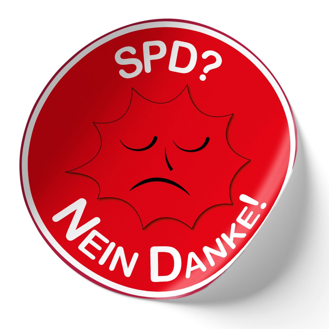 Set of 2 Car Stickers SPD No Thanks 10 X 10 Cm Anti Sticker Car Laptop ...