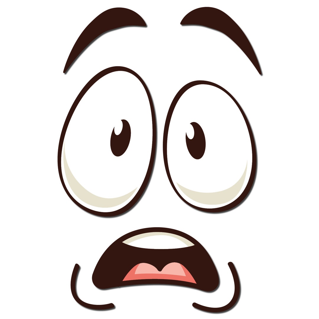 Garbage Can Face "surprised" Sticker Decoration Trash Can Sticker Funny ...