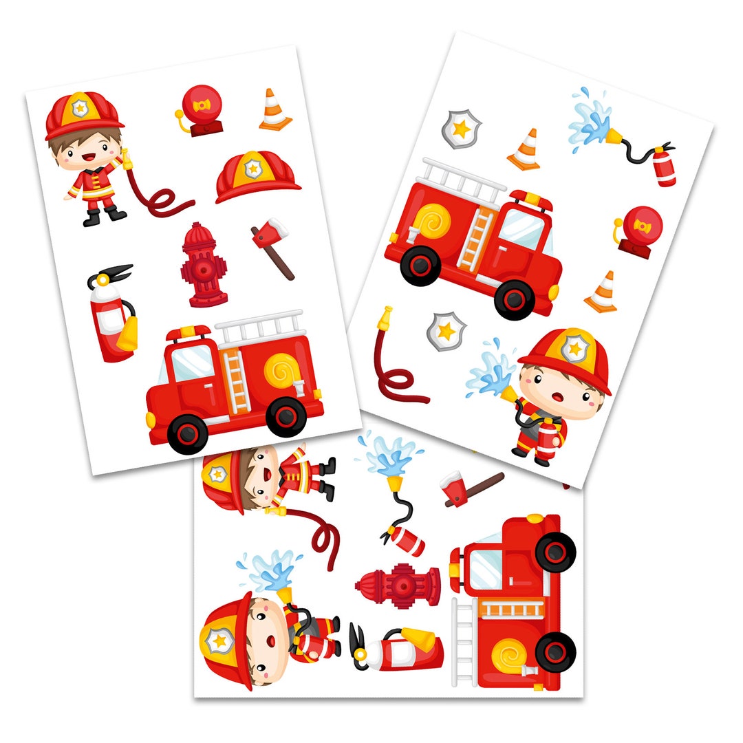 Wall Tattoo Fire Brigade DIN A4 Foil Sticker Animals Children's Room ...
