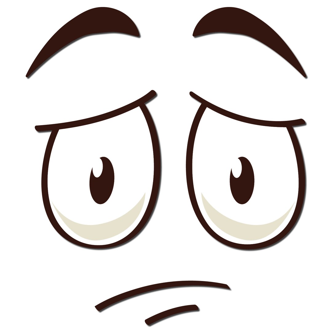 Garbage Can Face worried Sticker Decorative Garbage Can Sticker Funny ...