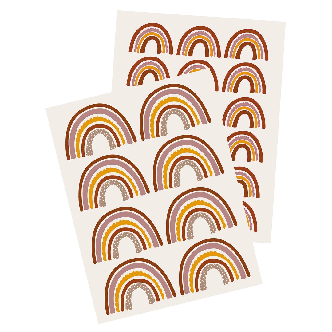 Wall Decal Rainbow Earth Tones Wall Stickers Sticker Nursery Baby Room ...