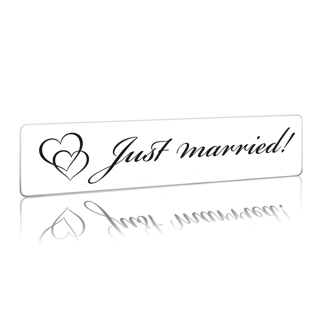 Wedding License Plate Car Sign Decoration Car Vehicle Sign Wedding Car ...