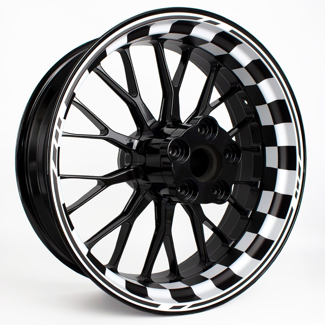 Motorcycle Rim Well Sticker, 4-piece Sticker Set for 17 Inch Rims ...