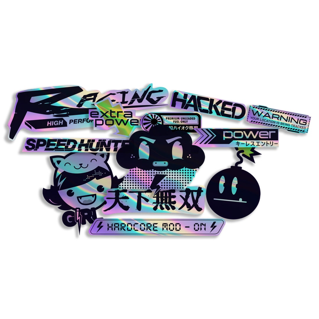 JDM Sticker Set Japan Tuning Car Sticker Digital Print Hologram R207-07 ...
