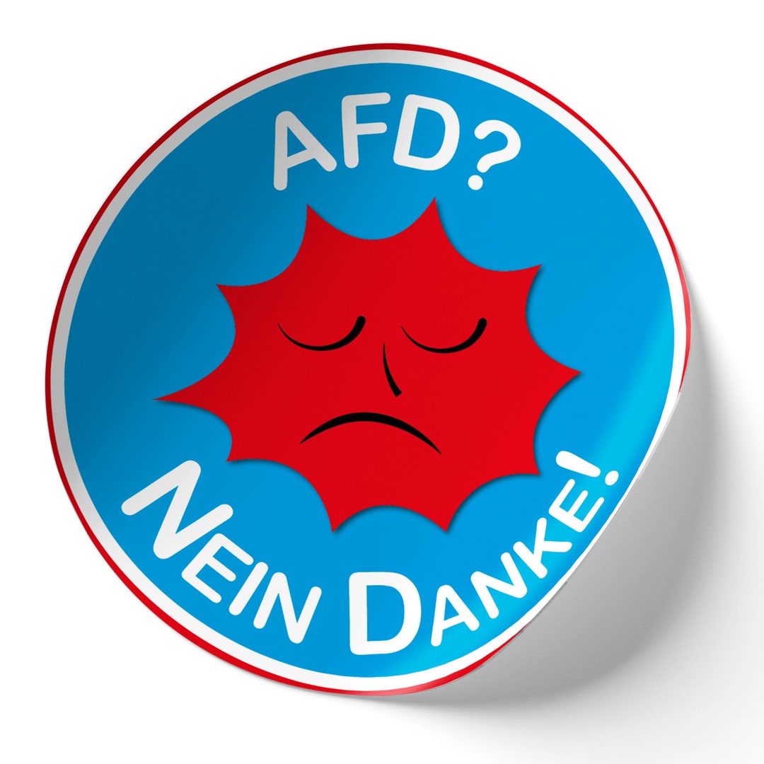Set of 2 Car Stickers "afd? No Thanks!" 10 X 10 Cm Anti-sticker Car ...