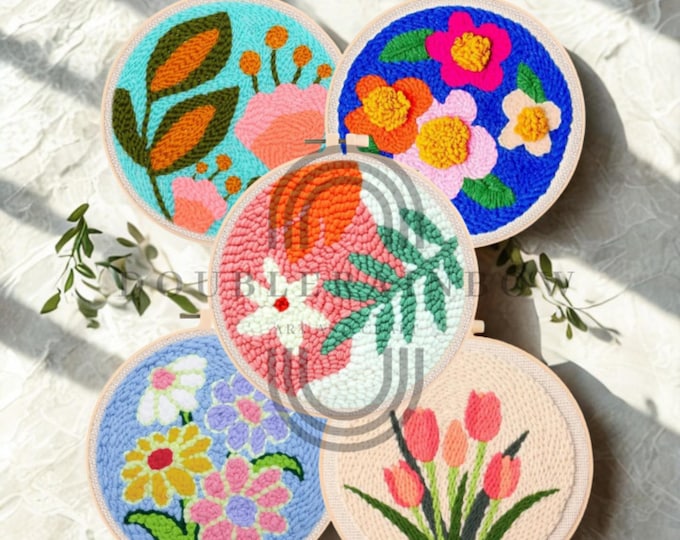 Beginner Punch Needle Kit, Tufting Kit, Punch Needle Embroidery Kit ...