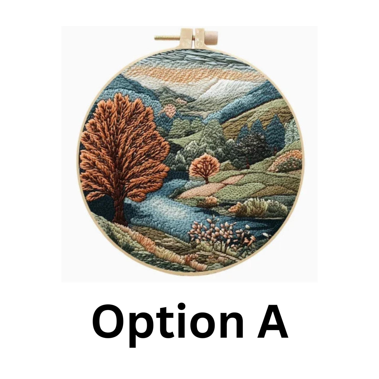 Landscape Embroidery Kit for Beginner, Modern Embroidery Kit, Diy Craft ...