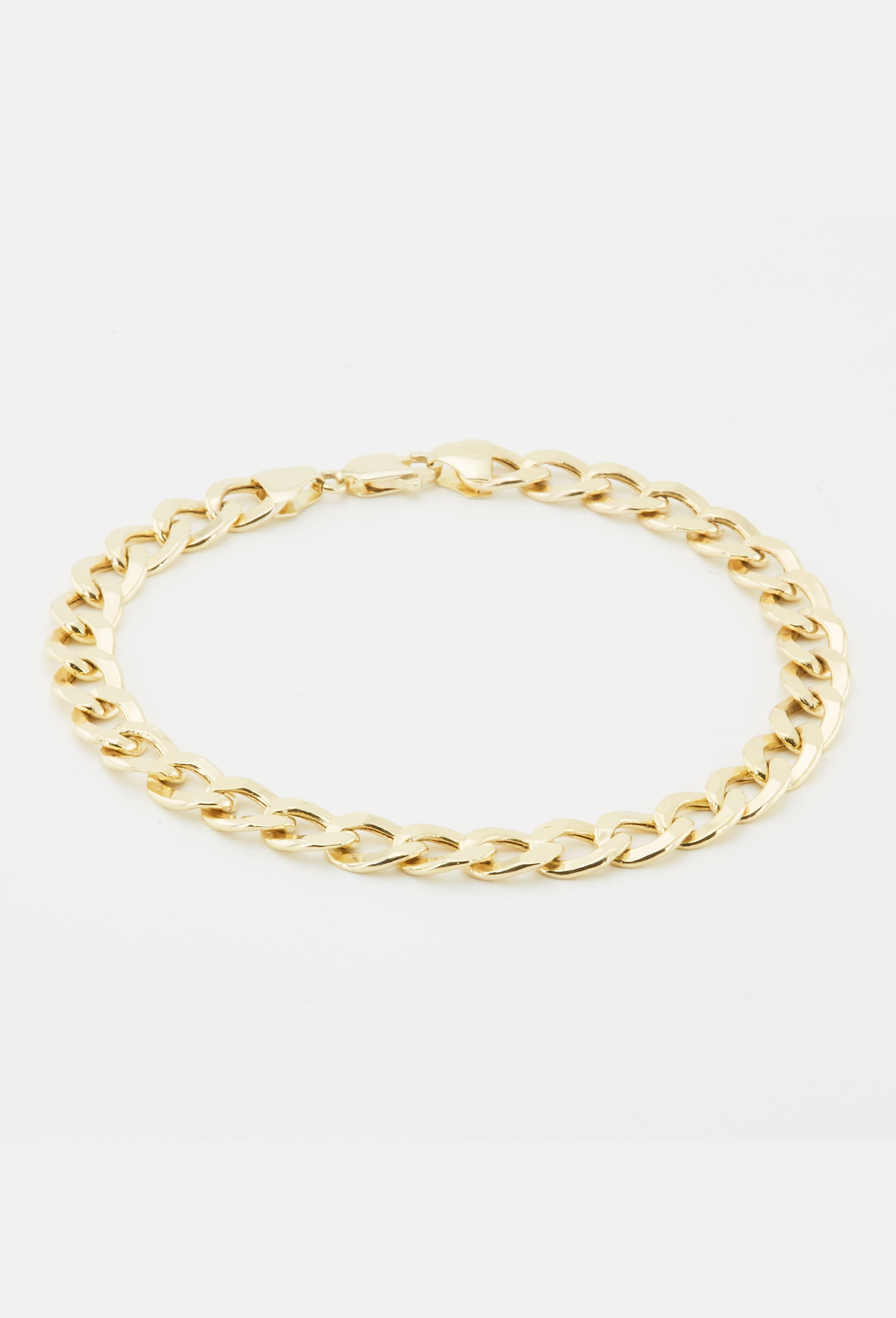 14k Solid Gold Curb Chain Bracelet for Men - Jimi Bracelet - Etsy