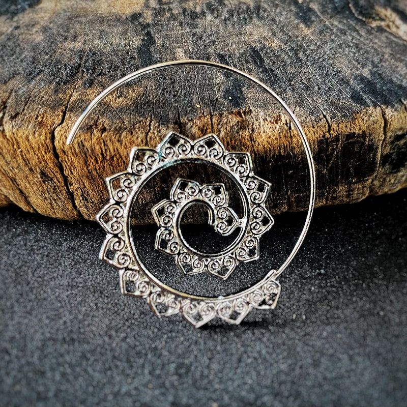 Silver Boho Earrings - Etsy