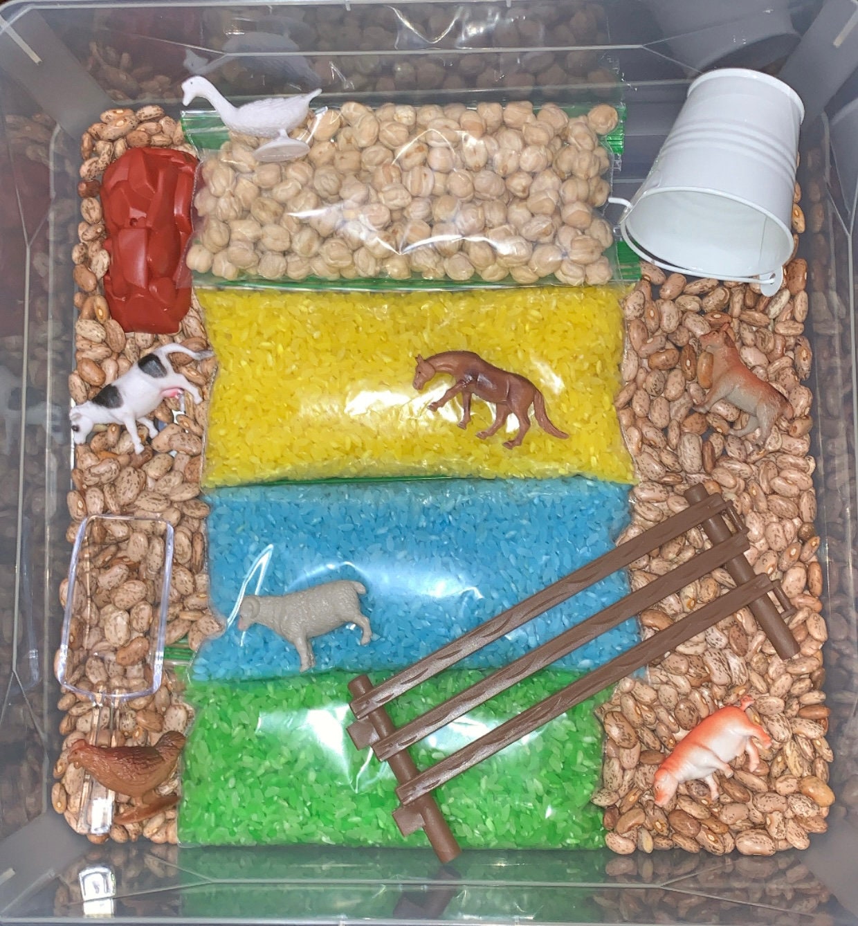 Toys Busy Box Farm Play Dough Kit Farm Sensory Kit Kids gifts Farm ...