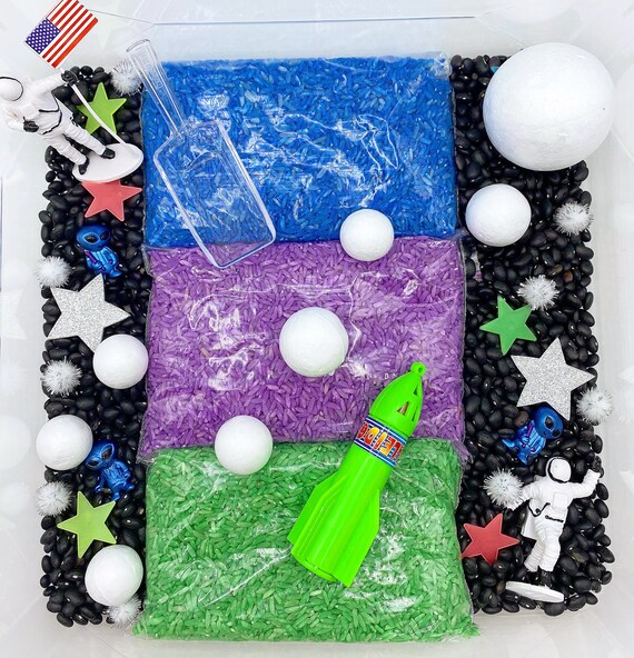 Outer Space Sensory Bin Sensory Bins for Boys Rocket Busy | Etsy