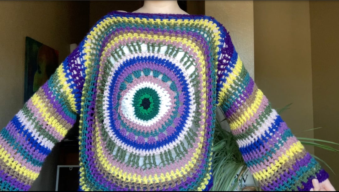 Custom Crochet Eye Sweater - Etsy