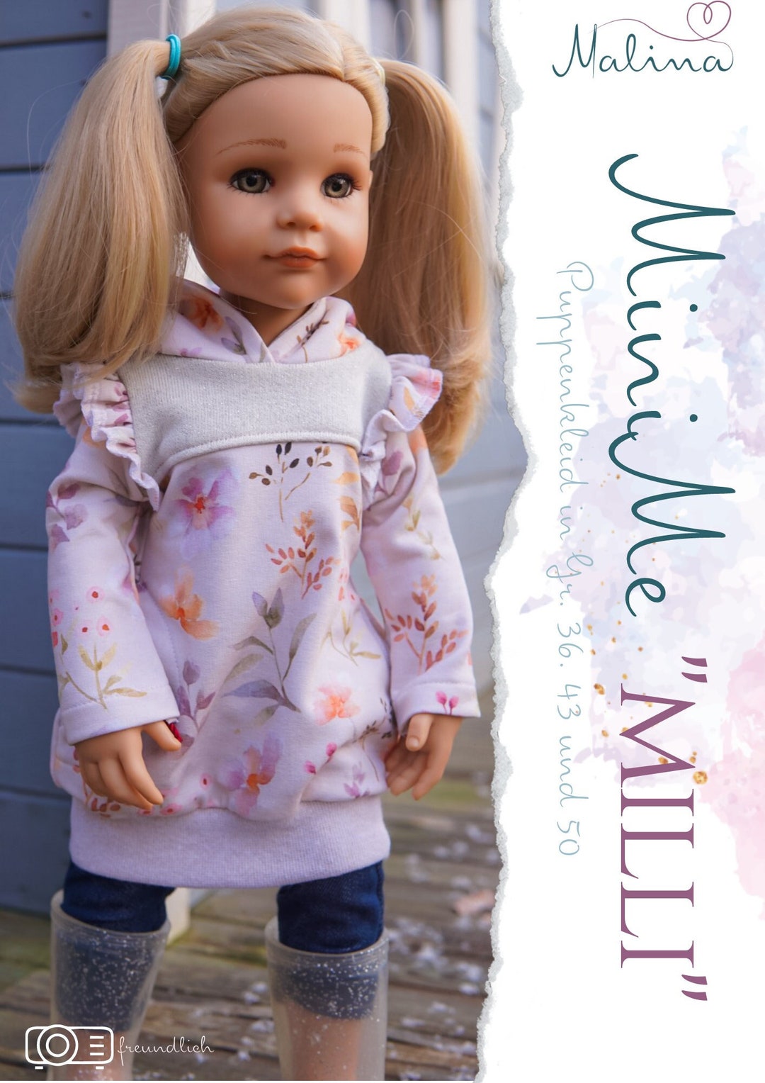 Sewing Pattern Minime milli Sweat Dress for Dolls German - Etsy