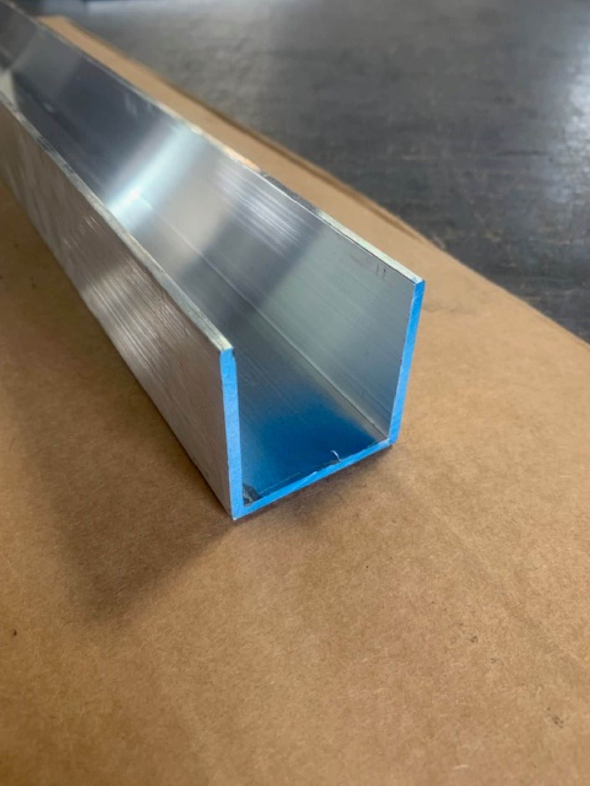 2" X 2" X 1/8" Thick (0.125") 6061 Aluminum Channel, Sharp Corner ...