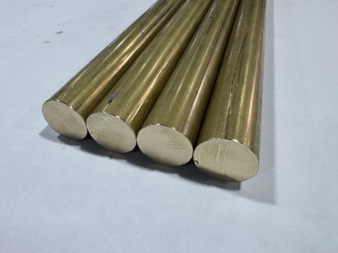 1/2" Brass Rod (4 Pack), Round, Solid Rod, C360 Brass, Pick Your Length ...