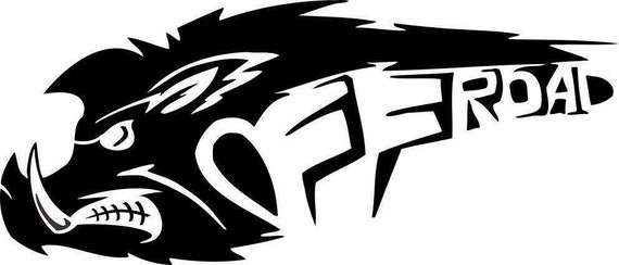 Off Road Wild Hog Decal 2PC Set New Fits Jeeps Trucks Cars Tahoe Denali ...