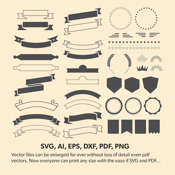 Ribbon Badge Svg - Etsy