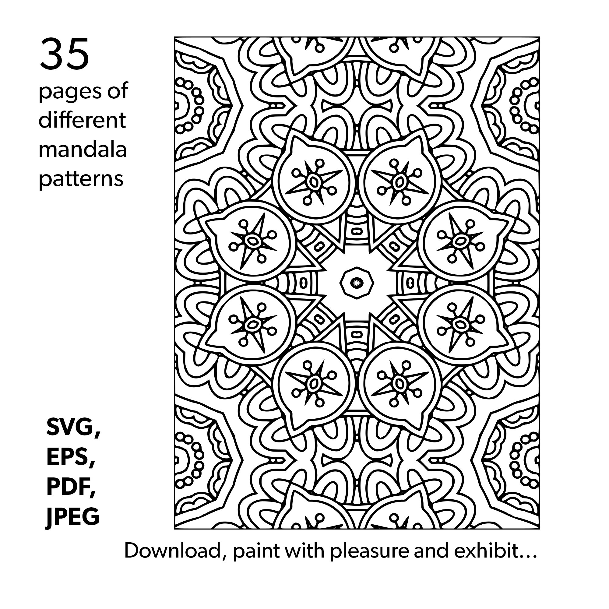 Mandala Paper 35 Svg, Mandala Coloring Pages, Mandala Art Posters ...