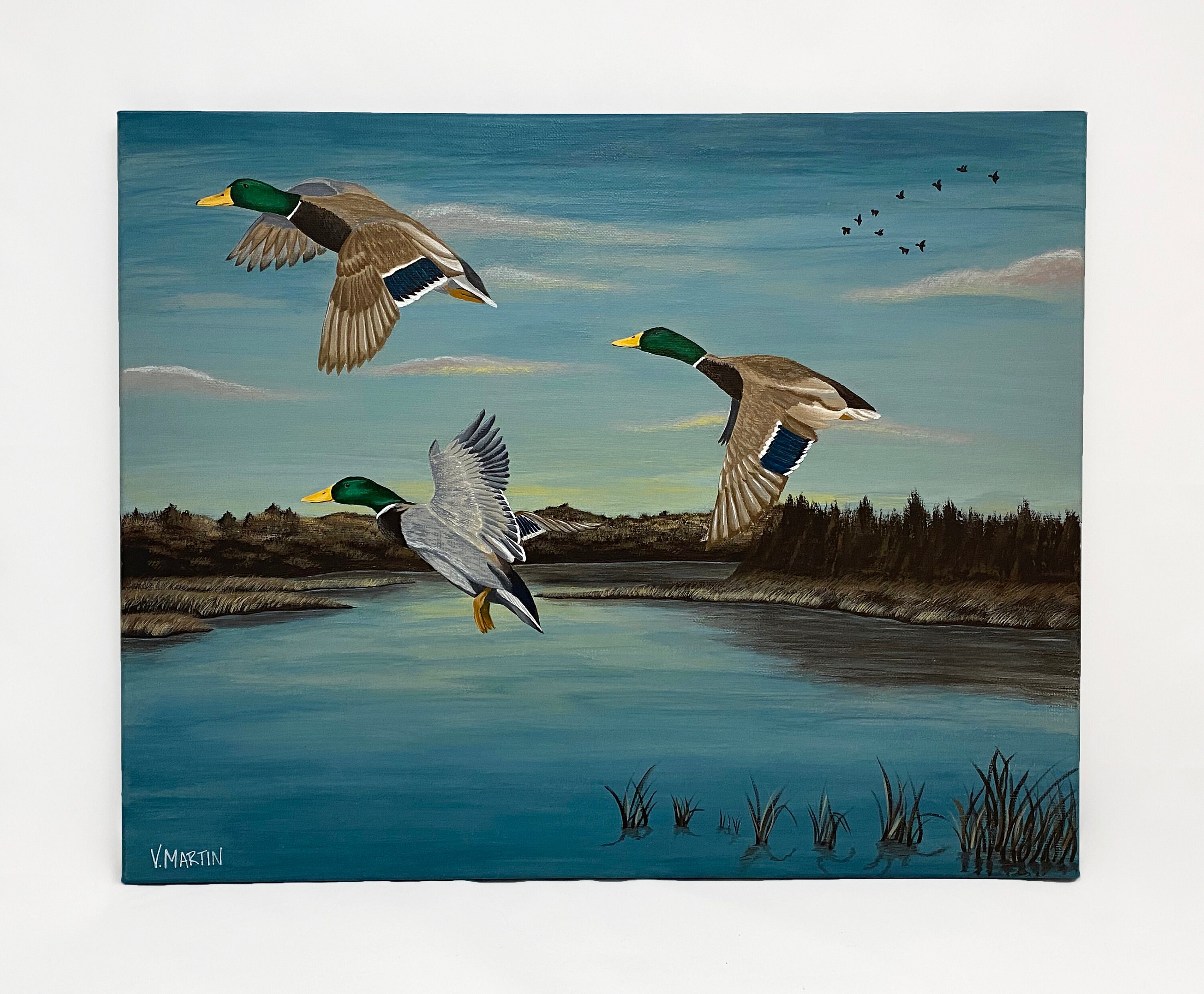 Original Duck Scene Painting // Wall Decoration // Painting // Home ...