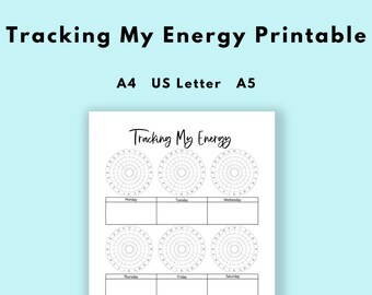 Energy Level Tracker | Etsy
