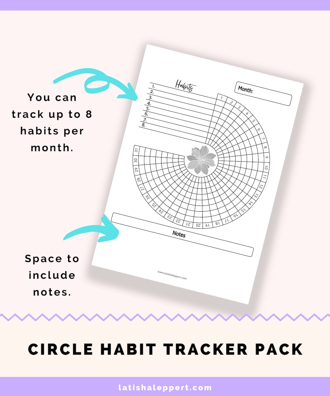Circle Habit Tracker Pack Printable PDF FILE ONLY - Etsy