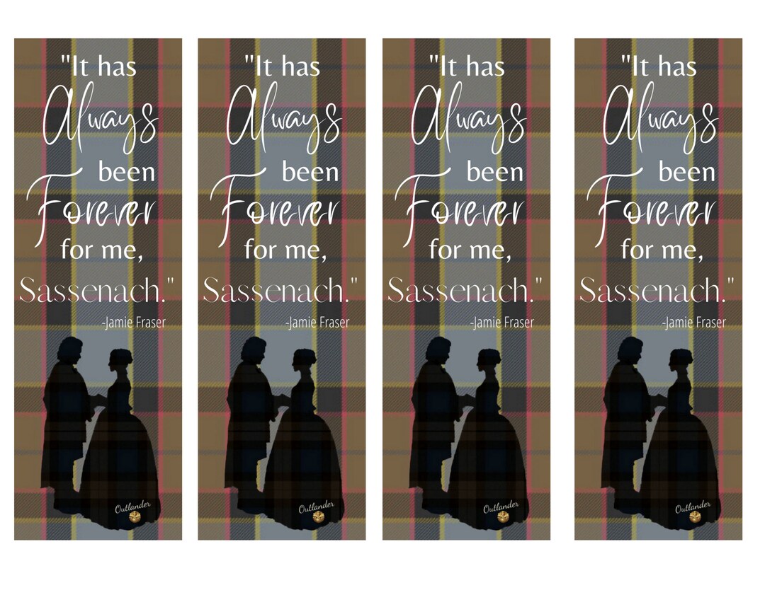 Outlander Inspired Jamie and Claire Bookmark | Digital Download ...