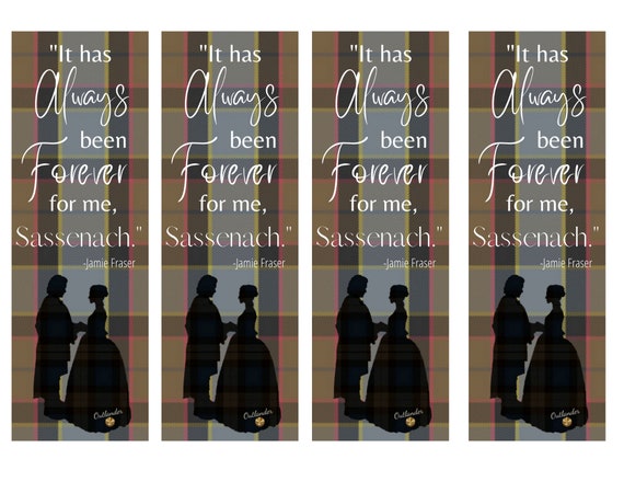 Outlander Inspired Jamie and Claire Bookmark Digital | Etsy