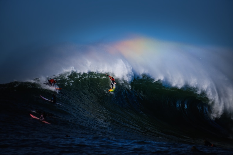 Big Wave Surfing Wipeout Fine Art Digital Print - Etsy