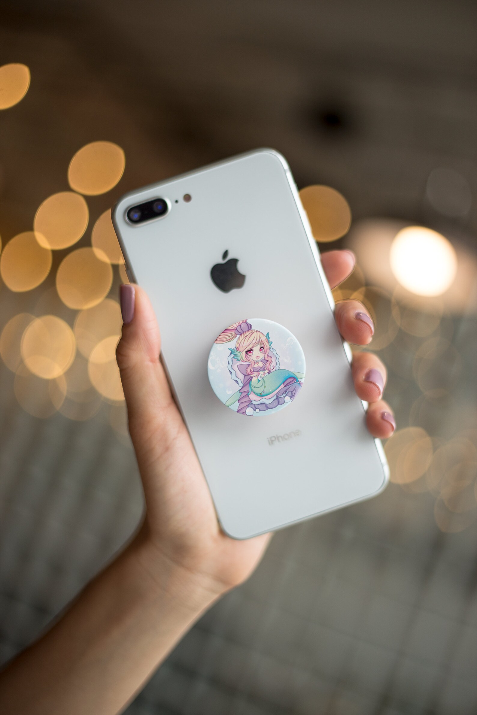 PopSocket kawaii Mermaid Chibi Manga Anime Extendable Socket | Etsy