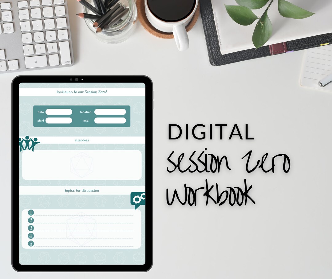 D&D Campaign Session Zero Digital Workbook | 8.5”x11” Portrait ...