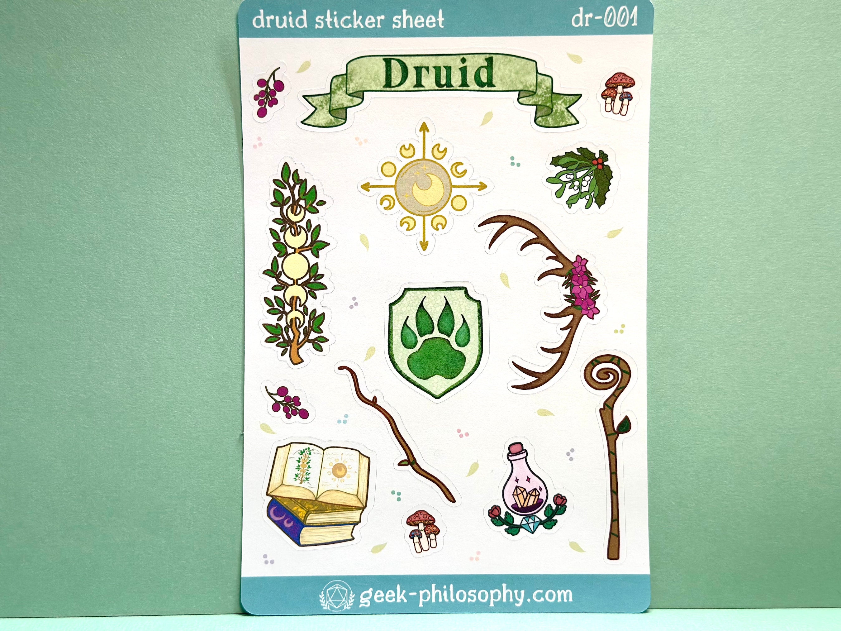 Druid RPG Sticker Sheet: Character Class Stickers - Etsy