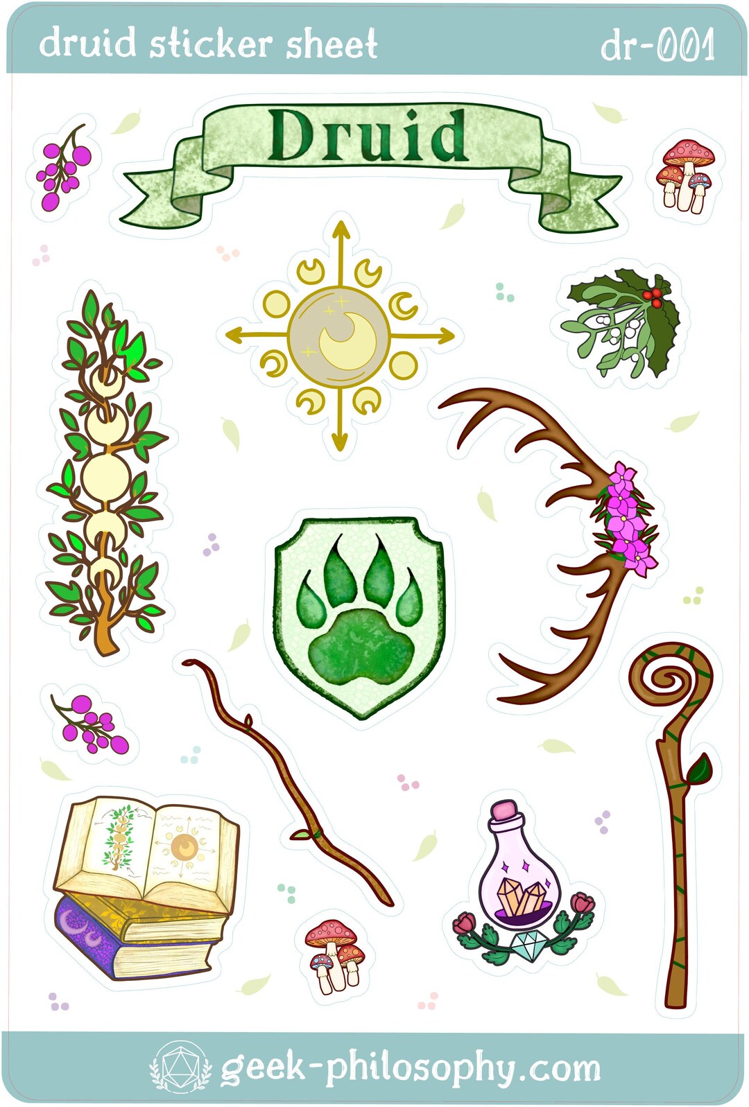 Druid RPG Sticker Sheet: Character Class Stickers - Etsy