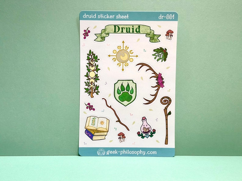 Druid RPG Sticker Sheet: Character Class Stickers - Etsy
