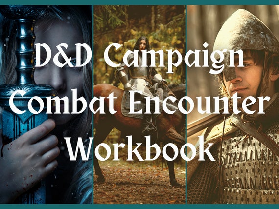 D&D Combat Encounter Digital Workbook 8.5x11 Portrait - Etsy