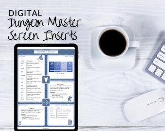 D&D Dungeon Master Screen PDF Inserts for Dnd 5e and More - Etsy