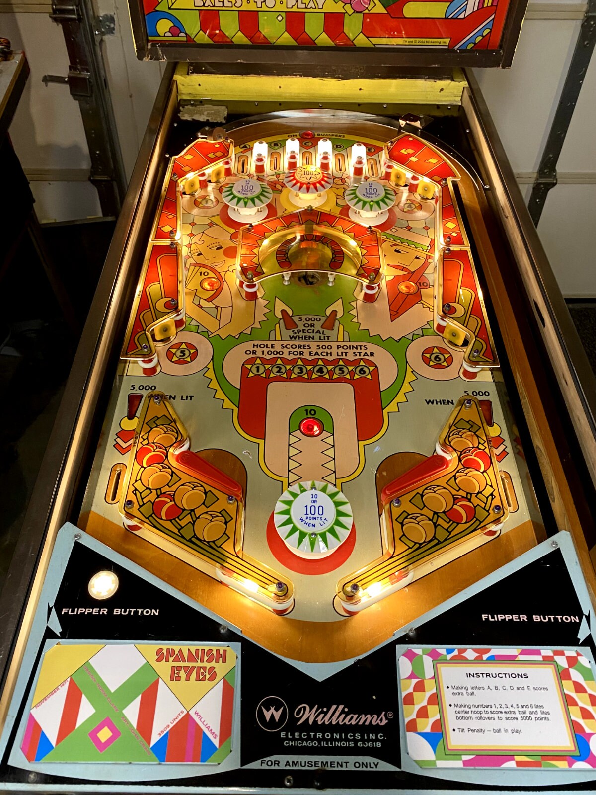 Spanish Eyes Pinball Custom Apron Cards Set Williams - Etsy